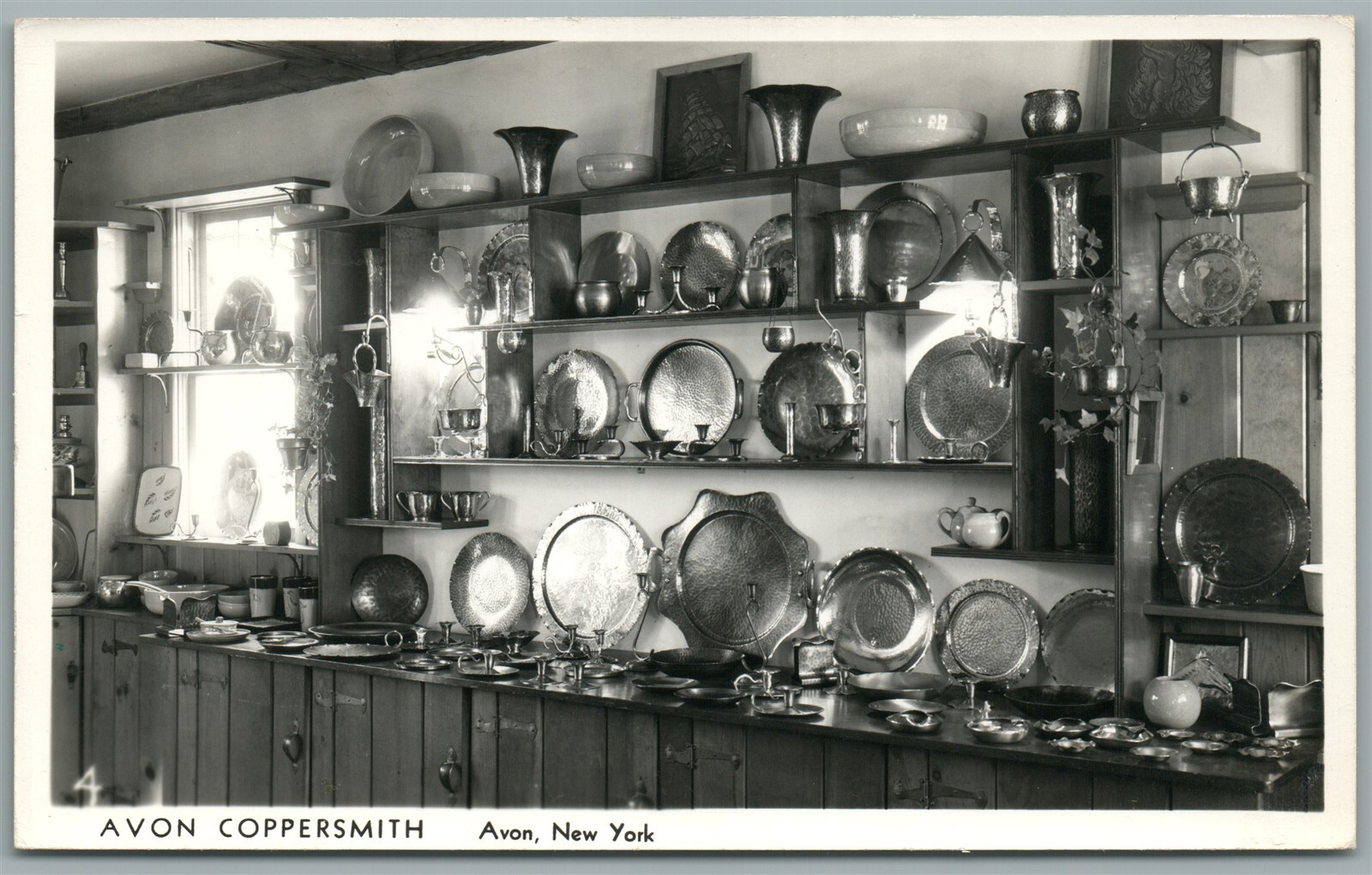 AVON NY AVON COPPERSMITH INTERIOR VINTAGE REAL PHOTO POSTCARD RPPC | eBay