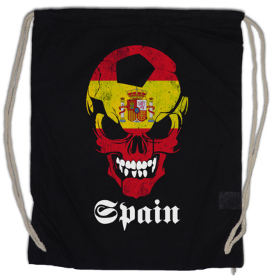 CLASSIC SPAIN FOOTBALL SOCCER SKULL Drawstring Bag spanish Fan Hooligan ...