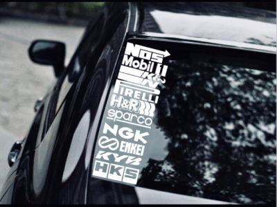 JDM Sticker Pack Tuner Vinyl 10 Stickers You Choose Color (Tgish+SH) | eBay