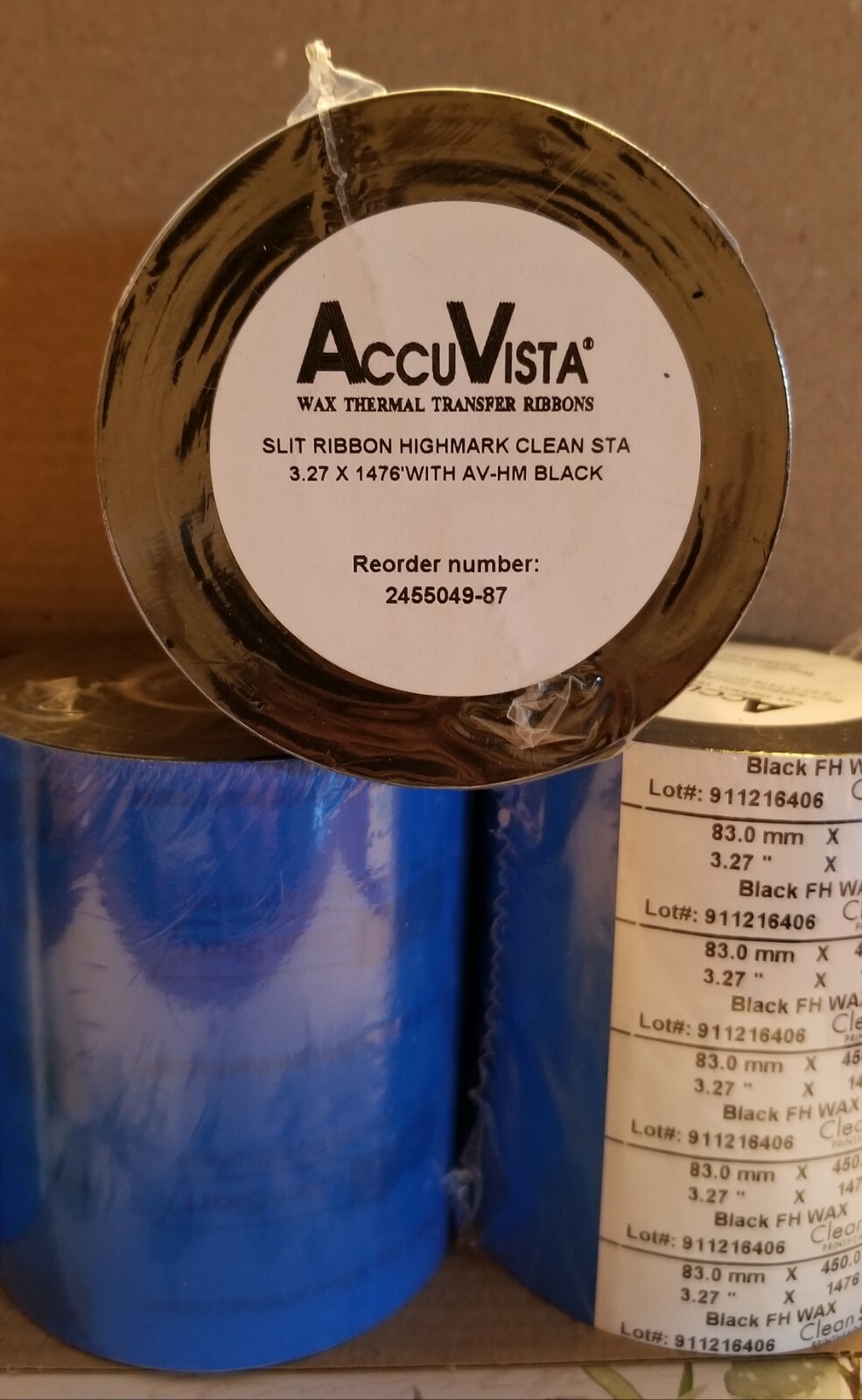 CLEAN START CSO Black FH WAX Thermal Transfer Ribbon - 4 ROLLS - 3.27 ...