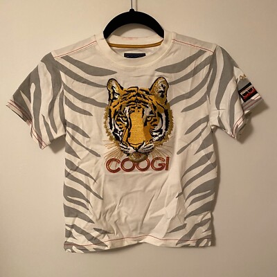 Coogi Boys White Tiger Logo T-Shirt, Small 5-6, New With Defects | eBay