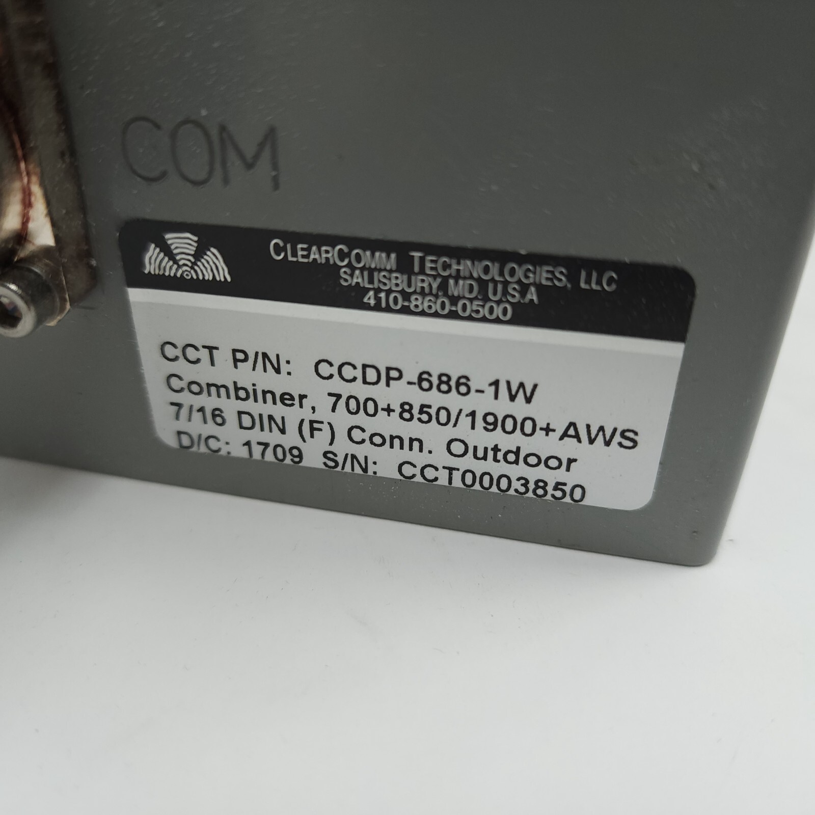 6 qty Clearcomm ccdp-686-1W Combiner 700+850/1900+AWS 7/16 DIN (F) Conn ...
