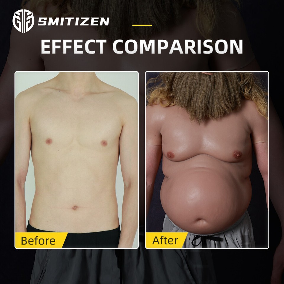 SMITIZEN Silicone Upper Body Suit Fake Beer Belly Fat Belly for Cosplay ...
