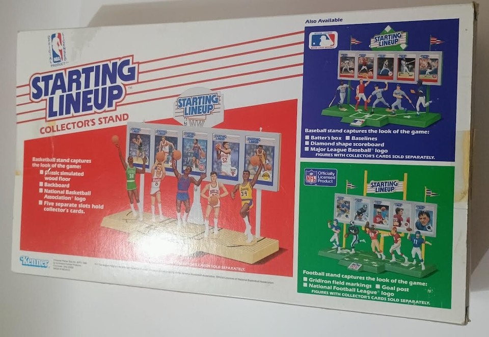 1988 Kenner Starting Lineup NBA Basketball Collectors Stand with box ...