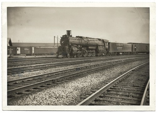 Vintage Photo ATSF Santa Fe Engine # 3777 Steam Train Locomotive ...