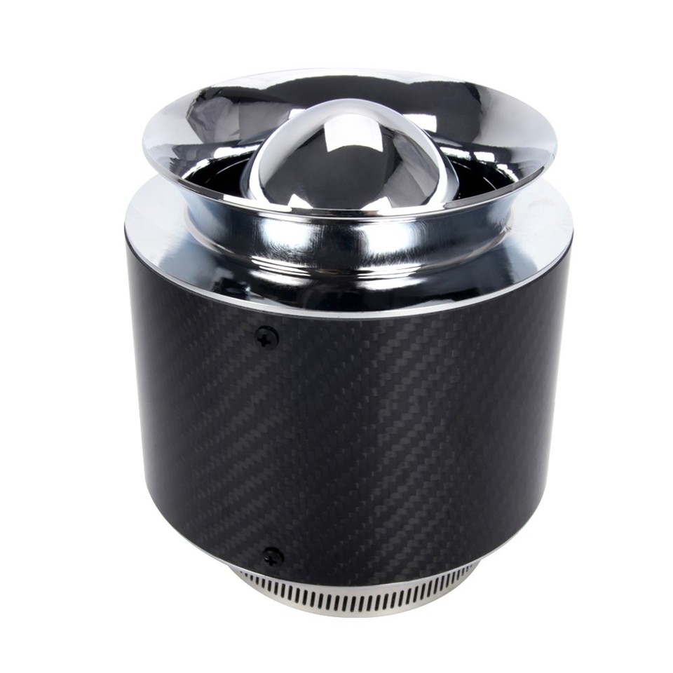 3" 76mm Real Carbon Fiber Air Filter High Flow Inlet Dry Cold Air ...