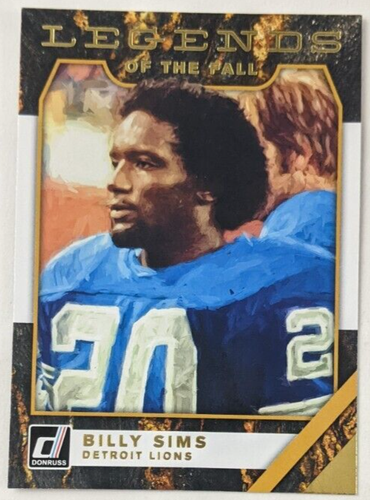 Billy Sims 2019 Donruss Legends of the Fall LF-13 Football Card NFL ...