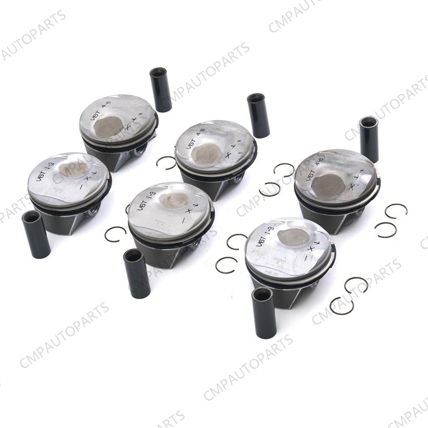 6x Pistons & Rings Kit STD Φ96mm For Porsche Macan Panamera S 4S 3.0T ...