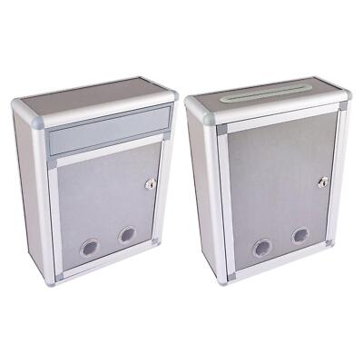 Wall Mounted Mailbox Secure Postbox Waterproof Metal Collection Box ...
