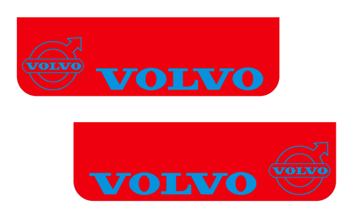 VOLVO Lorry HGV Truck Mudflaps 18 x 60cm Red PVC Mud Flaps Light Blue ...