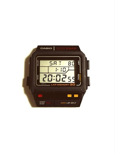 Casio SDB-300W Lap Memory Watch 30mm Case Used No Band | eBay