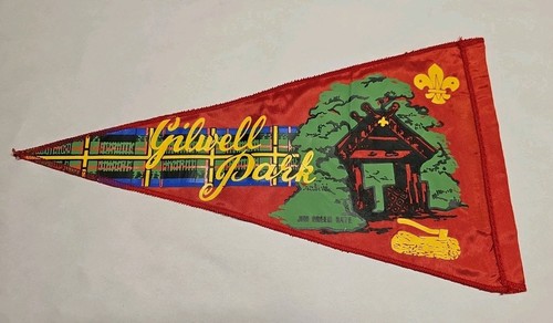 Vintage Gilwell Park Jim Green Gate Boy Scouts Of America Pennant 12 1/ ...