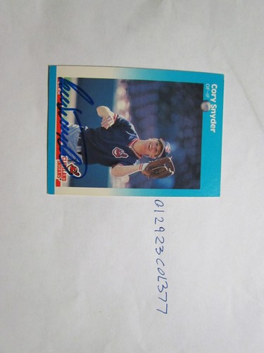 1987 Fleer Cory Snyder signed baseball card | eBay