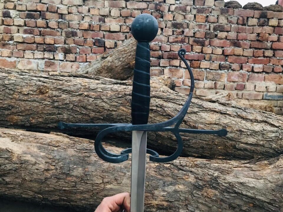 Custom Handmade Carbon Steel Medieval Standard Rapier Sword With ...