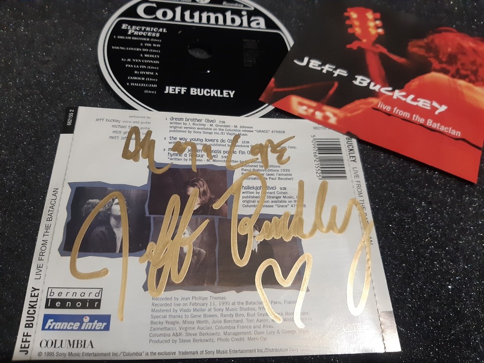JEFF BUCKLEY autograph cd LIVE FROM THE BATACLAN signed live concert ...