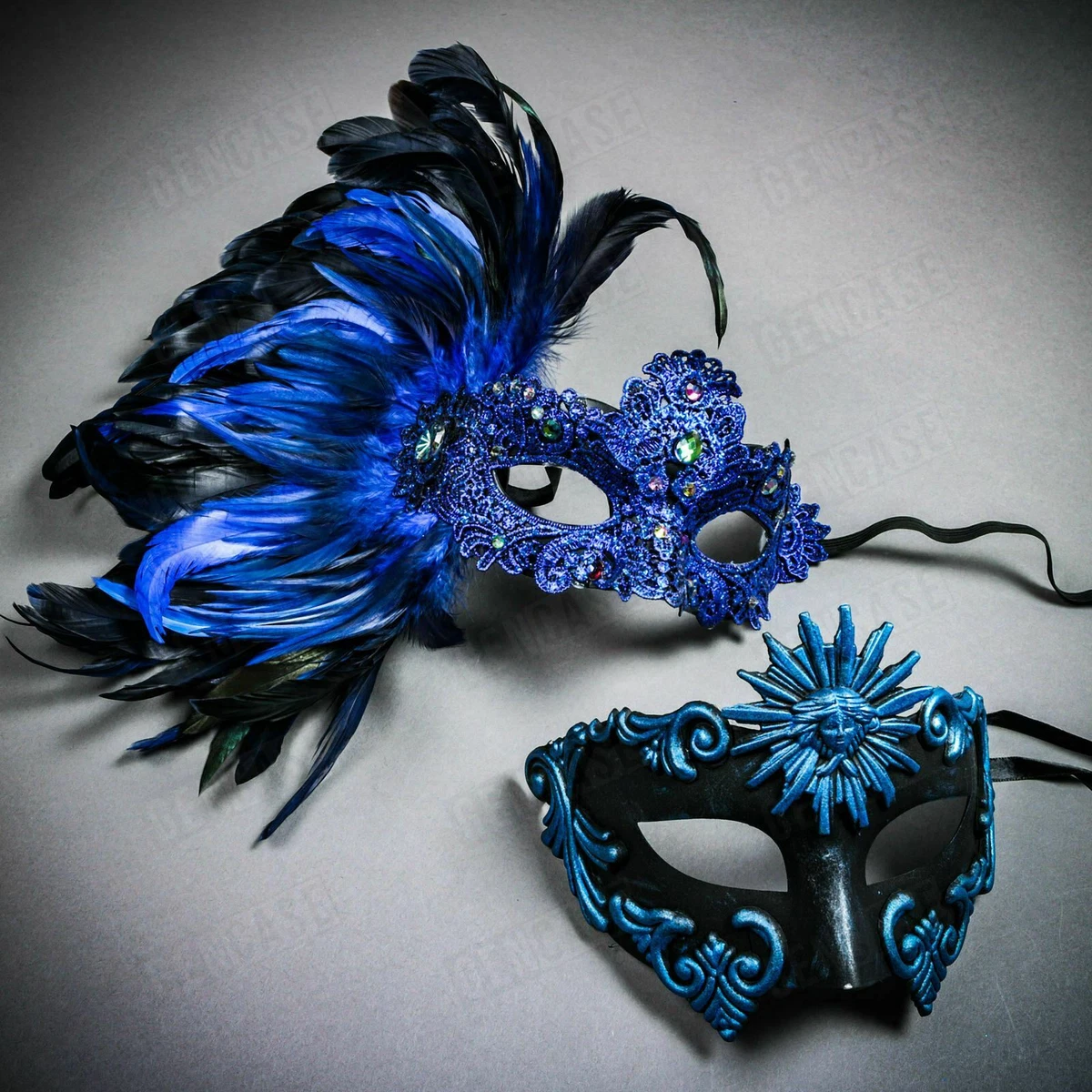 Pretty Blue Masquerade Masks