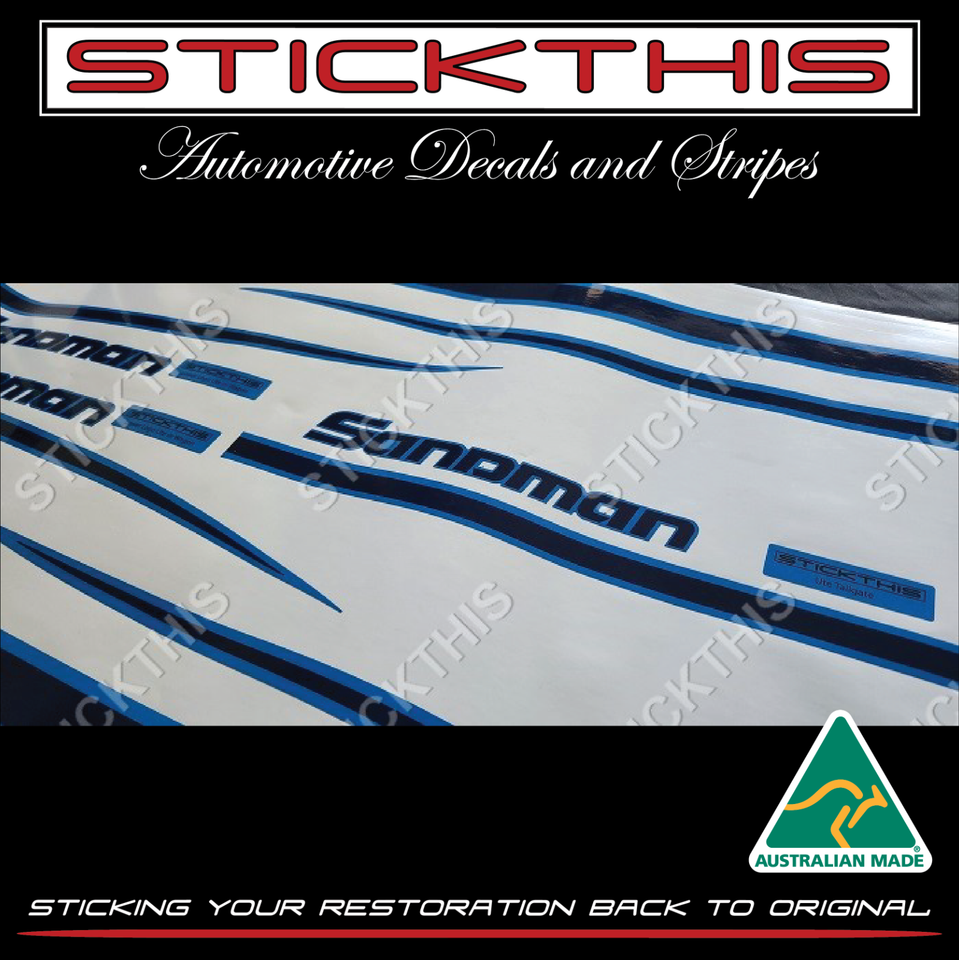 VF Sandman Stripes Decals - Blue on Blue - Suit Holden, HSV VE VF Ute ...