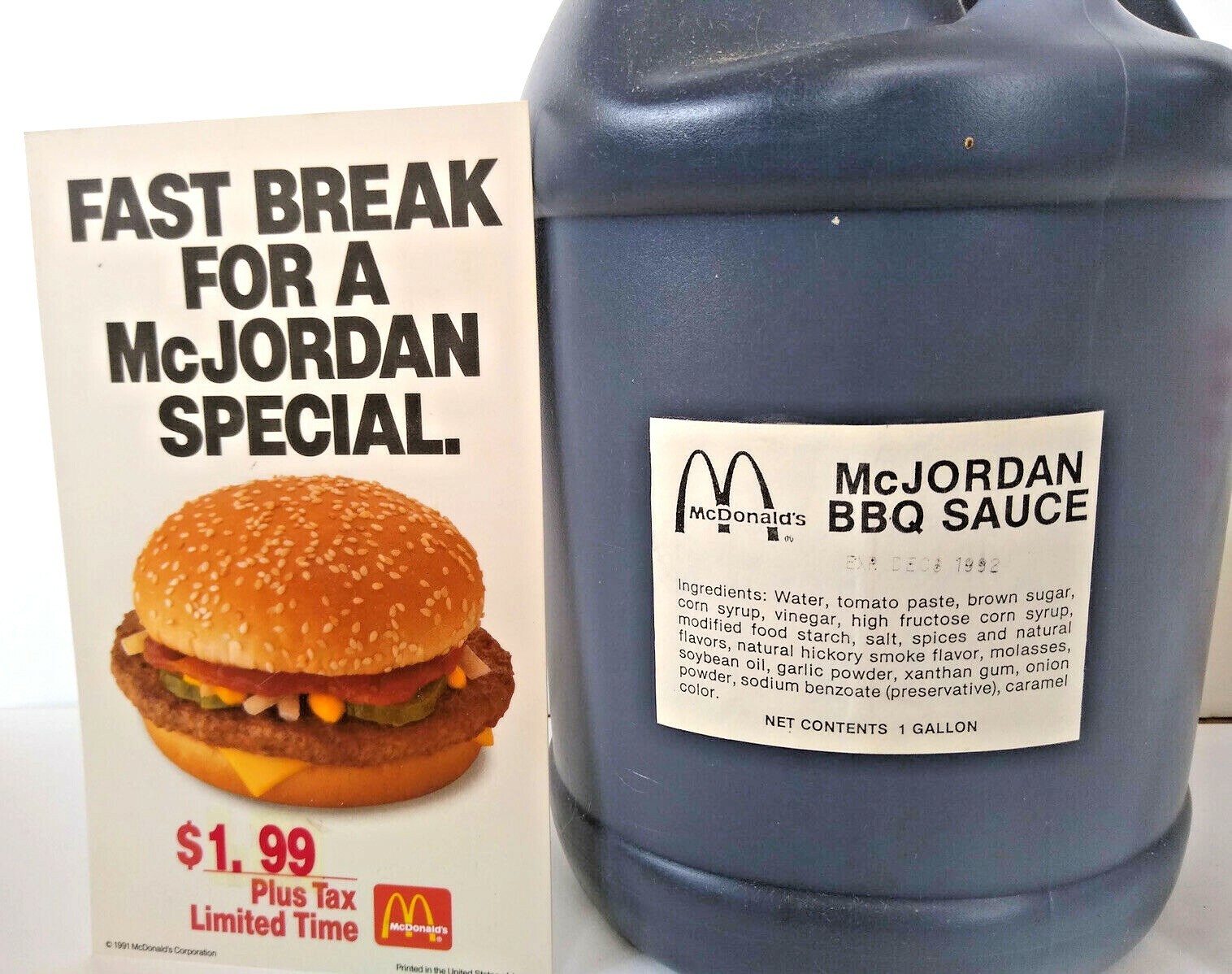 ONE OF A KIND, MICHAEL JORDAN/McDonald's MCJORDAN BBQ Sauce - BRAND NEW ...