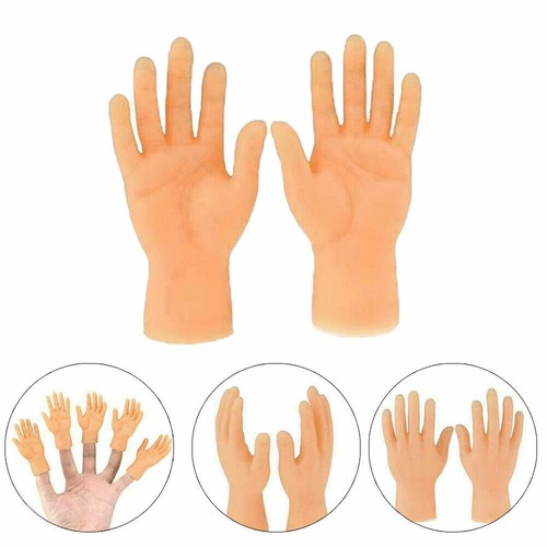 Left And Right Mini Tiny Hand Models Joke Finger Puppet Little Finger ...
