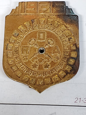 1936 Radio LITTLE ORPHAN ANNIE Secret Society Decoder Badge Pin ...