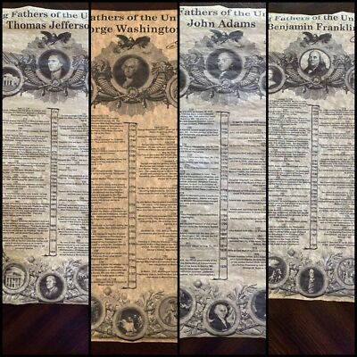 Founding Father Parchment Timelines | eBay