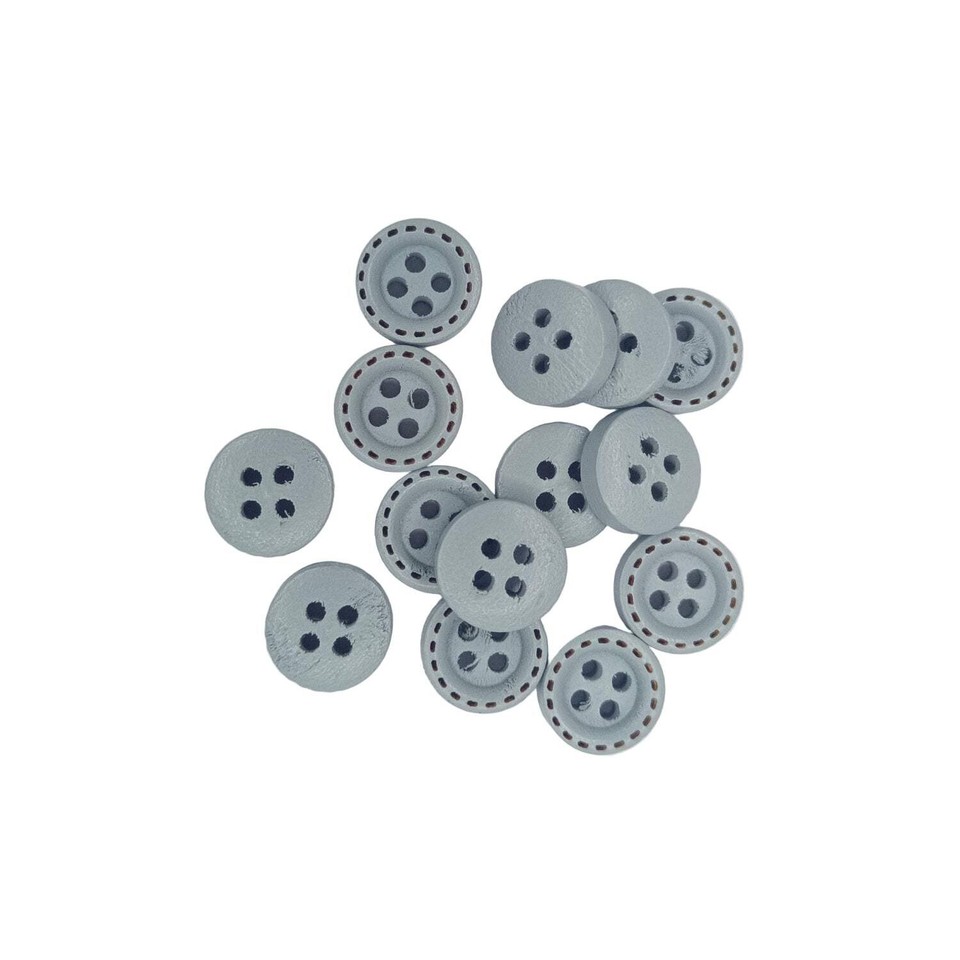100x 9mm Round Dotted Line Wood Buttons Handwork Sewing Scrapbooking ...