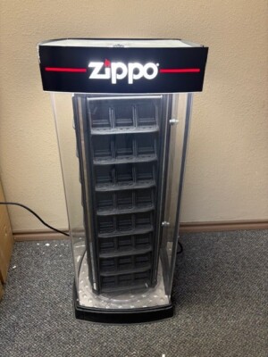 Zippo Rotating Display Case with Lights. Holds 60 Lighters - GREAT ...