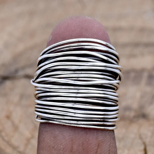 Solid 925 Sterling Silver Multi Layer Ring Band Ring Handmade Ring All ...