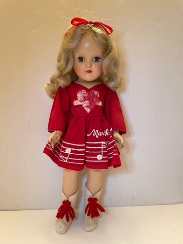 Vintage 1952 Ideal Mary Hartline P-91 Doll 16” w/ Original Red Dress | eBay