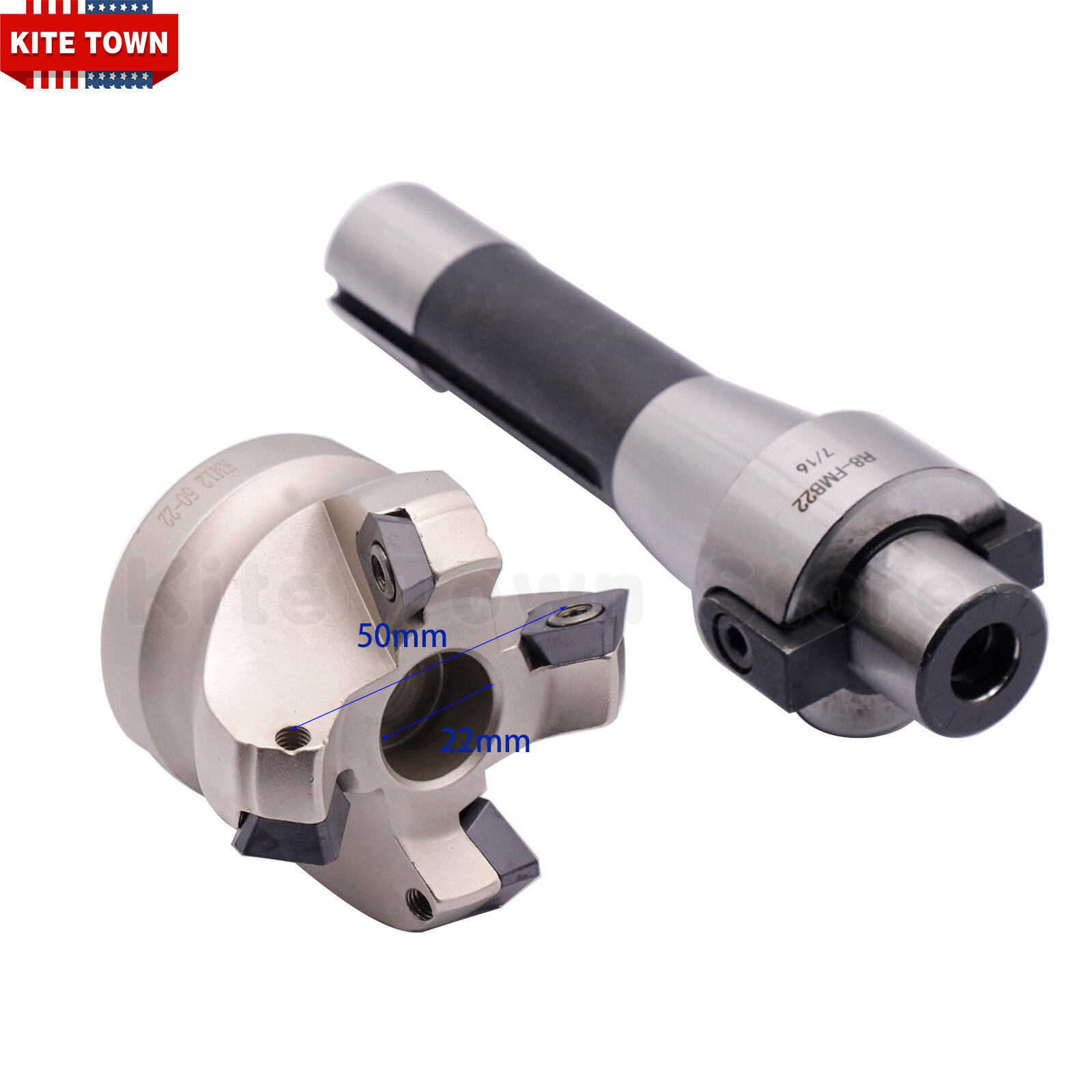 R8 FMB22 Arbor KM12 50MM Face End Mill Shell Cutter 10Pc SEKT1204 ...