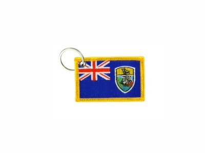 Keychain keyring embroidered embroidery patch double sided flag saint helena st | eBay