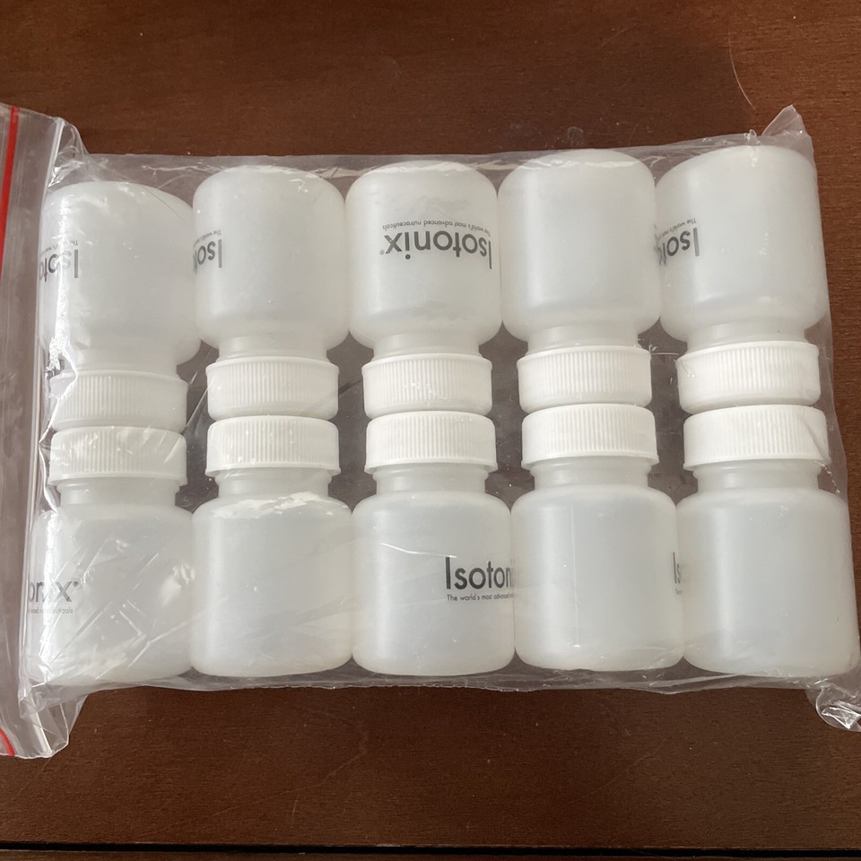 2"x1.25" Plastic Twist Top Container 10 pcs White Top Cosmetic/Arts ...