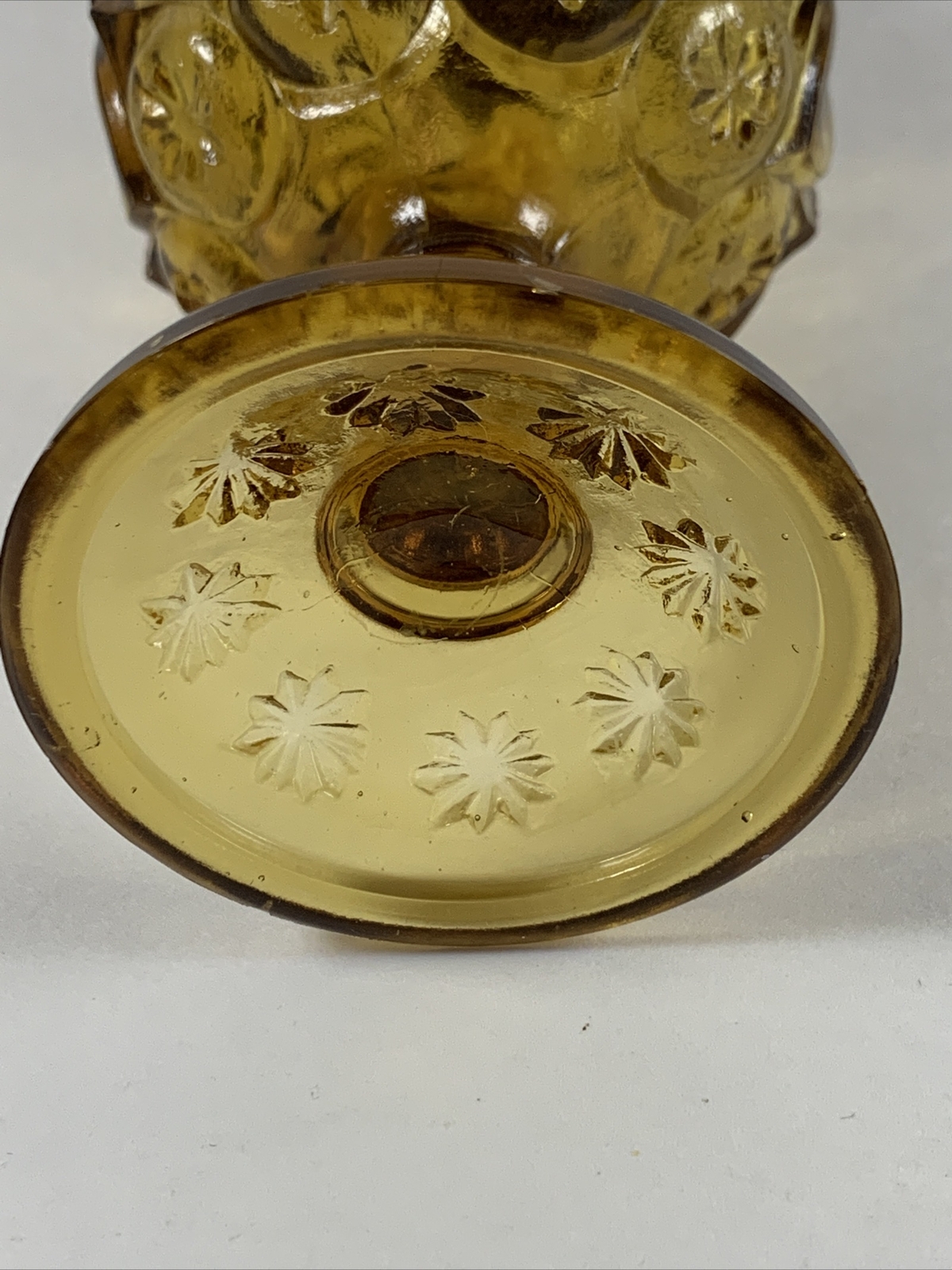 Amber Miniature Oil Lamp Moon Stars w/ Shade Hong Kong | eBay