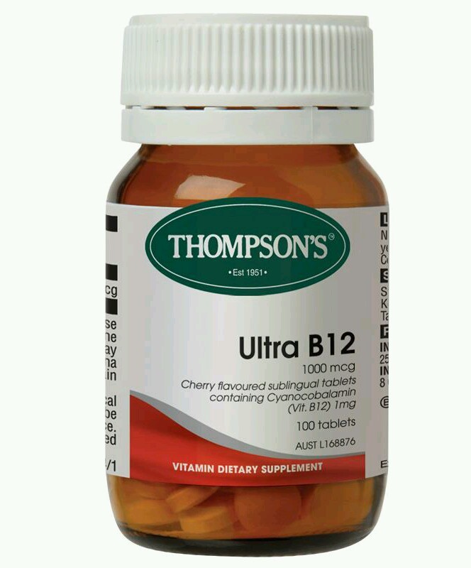 Ultra B12 1000mcg sublingual tablets Thompsons (100 tabs ...