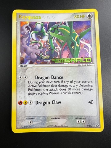 Rayquaza - 9/106 - Pokemon Ex Emerald Reverse Holo Rare LP | eBay