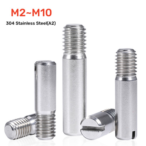 M2M2.5M3M4M5M6M8M10 Slotted Cylindrical Male Thread Solid Dowel Pin A2 ...