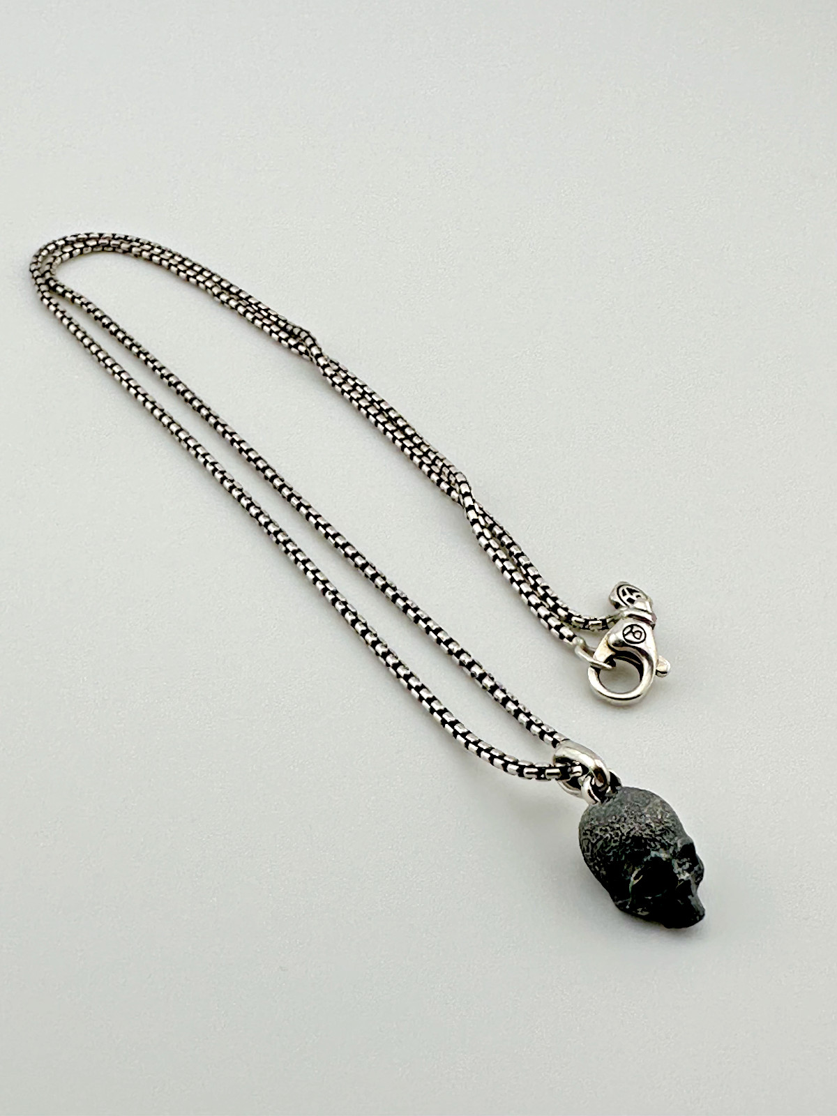 David Yurman Sterling Silver Black Skeleton Skull Amu… - Gem