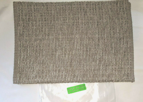 Twist Ribbed Beige Rectangular Place Mats 4 Ct 18.5 x 13" | eBay