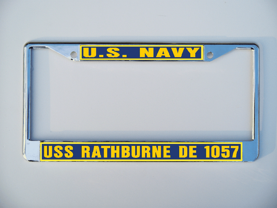 USS RATHBURNE DE 1057 FF 1057 License Plate Frame USN Military U S Navy ...