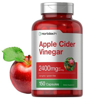 Apple Cider Vinegar Capsules 150 Count Advanced Formula Non GMO 2400mg ...