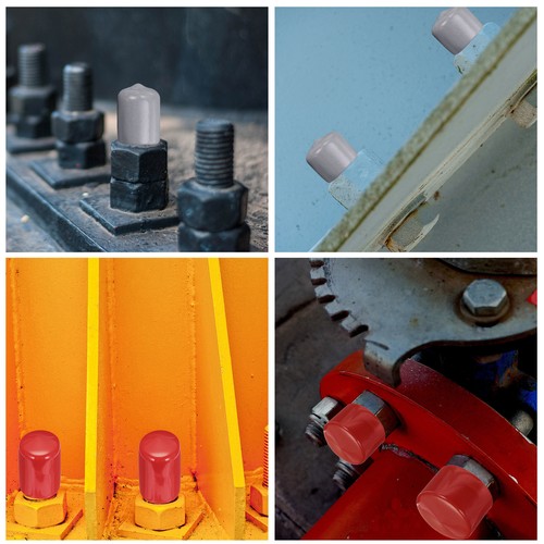 5pcs Rubber End Caps 1 9/16"(40mm) ID Vinyl PVC Round Tube Bolt Cap ...