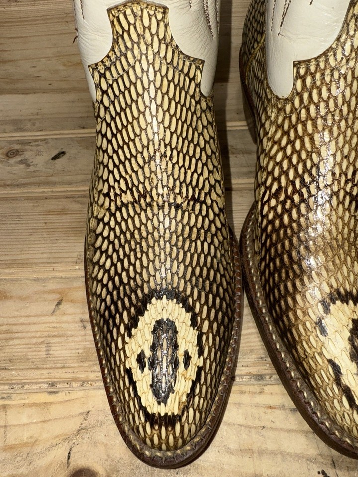 R & R Boot Company Cobra Snake Skin Exotic Western Cowboy Boots Size 8. ...