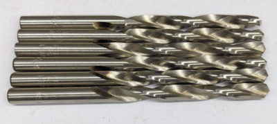 6 Precision 17/64" Slow Spiral Jobber Length Drills Bright HSS 118 Deg ...