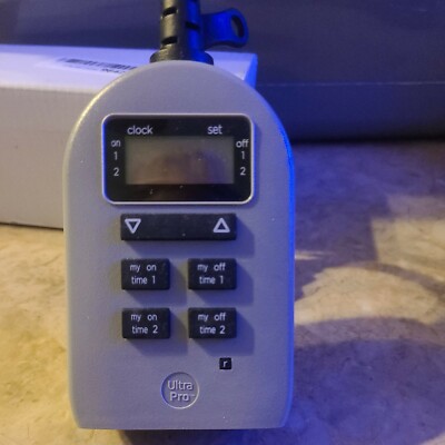 Ultrapro Simple-Set Plug-In Timer, 2 On/Off Options, Weather-Resistant ...