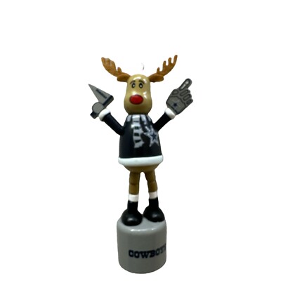 NFL Dallas Cowboys Wooden Push Puppet Reindeer Ornament | eBay