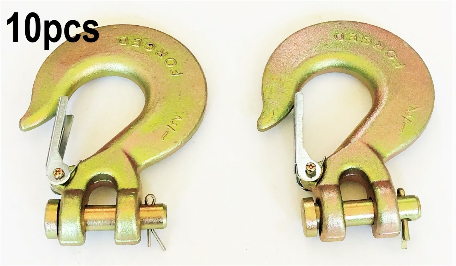 10 GOLIATH INDUSTRIAL 1/2 CHAIN GRAB SLING SLIP HOOK LINK SPRING LATCH ...