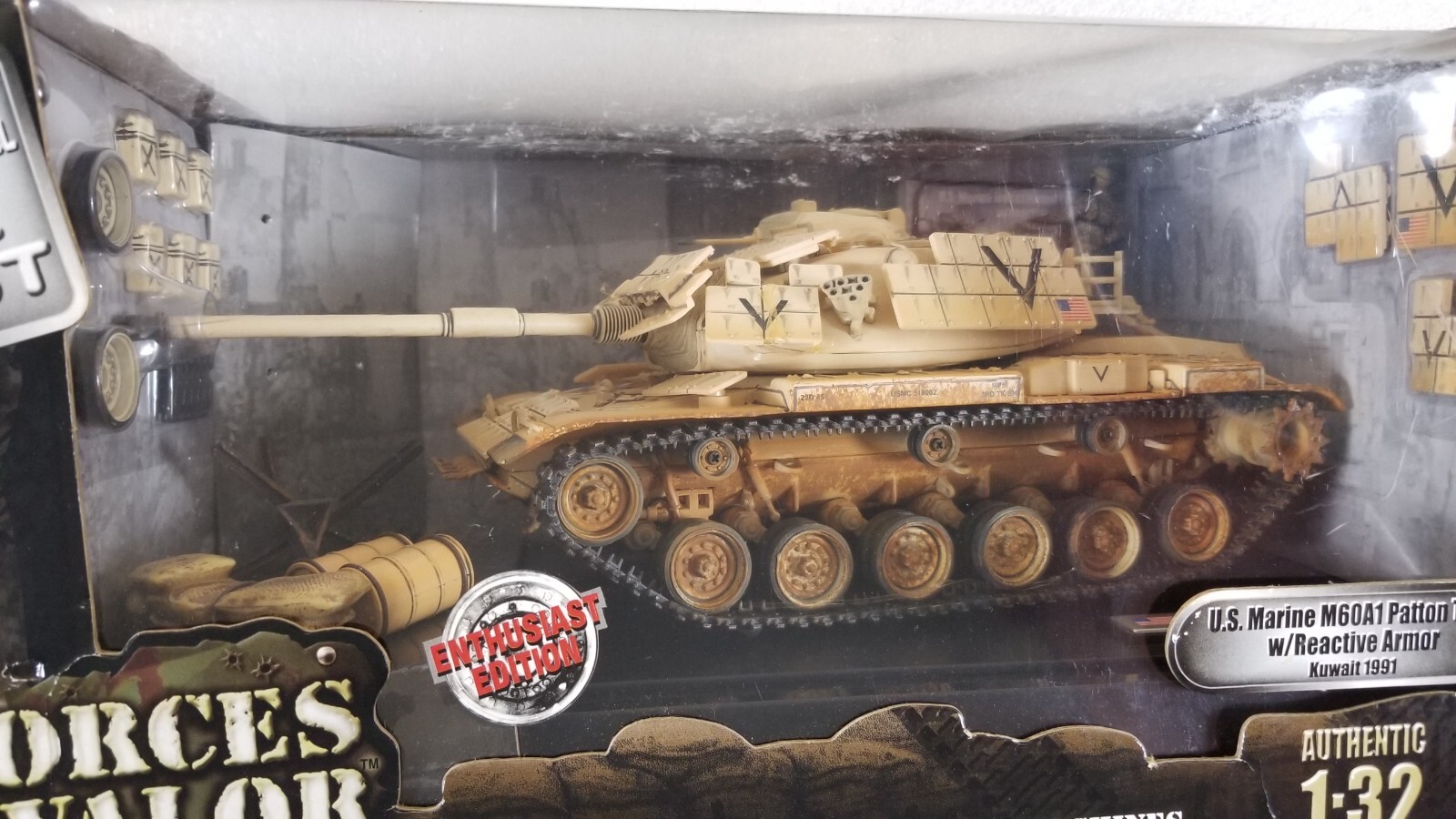 Forces of Valor #80009 US M60A1 Patton (Kuwait 1991) 1:32 Scale Die ...