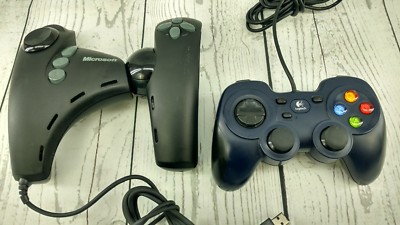 Logitech F310 Gamepad Microsoft Sidewinder Dual Strike USB Controller ...