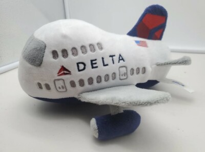 Daron Travel Delta Airlines Airplane Plush Stuffed Toy Take Off Sound ...