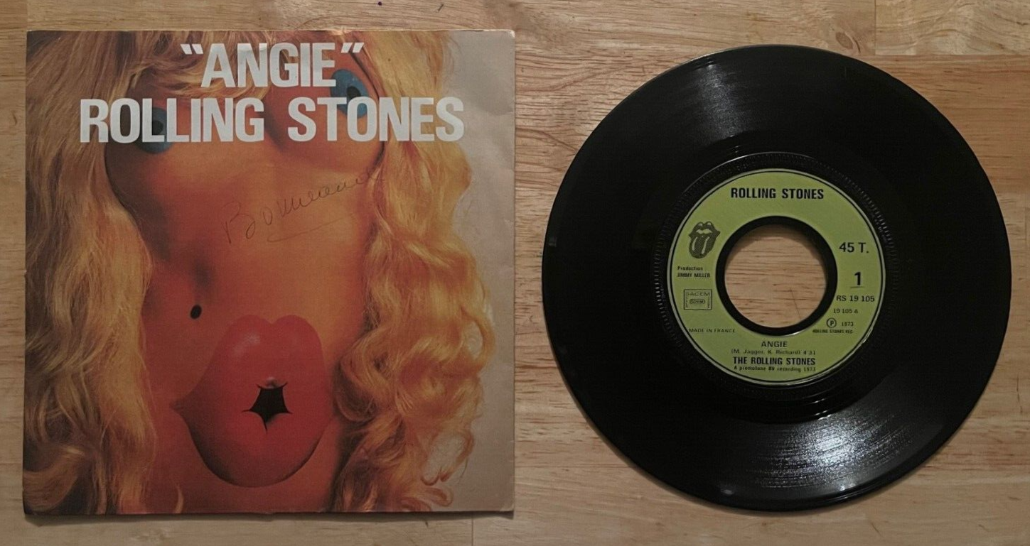 45 7" FRENCH SP THE ROLLING STONES ANGIE GREEN LABEL | eBay